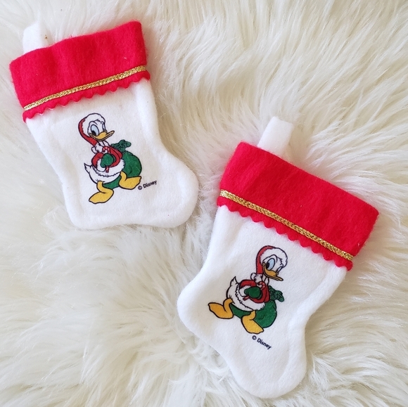 Disney | Holiday | Vintage Disney Donad Duck Mini Felt Stockings | Poshmark